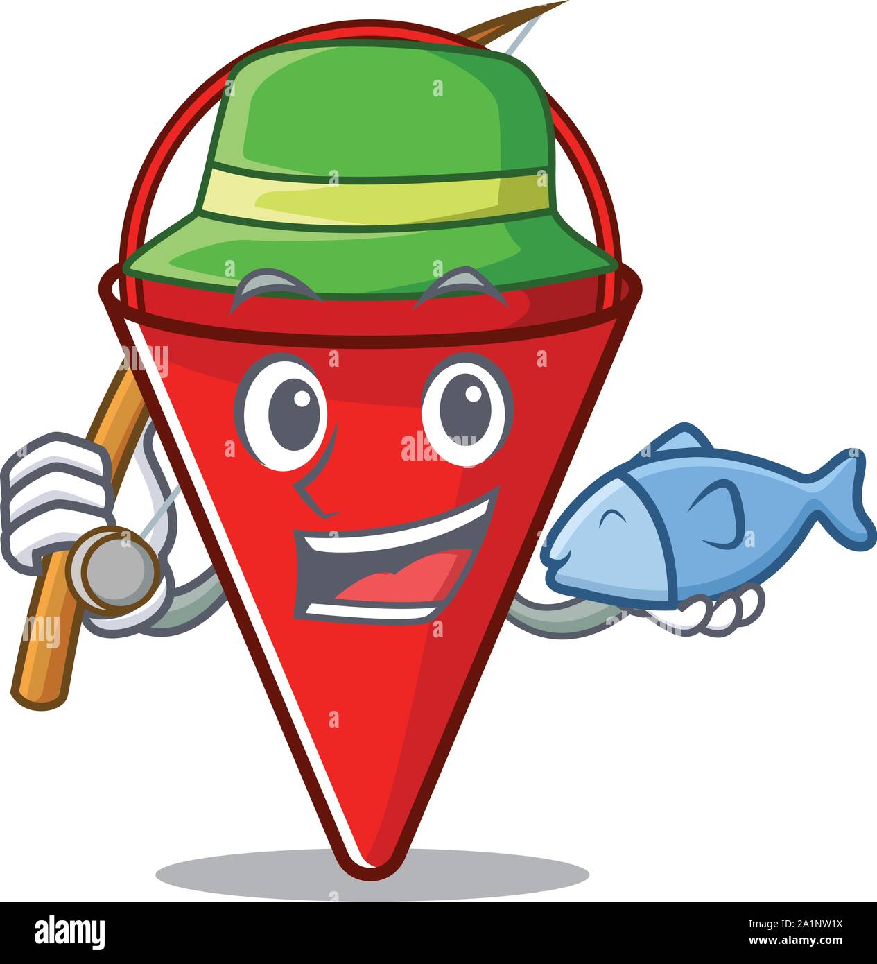 Fishing fire bucket cartoon in the yard Stock Vector Image & Art - Alamy