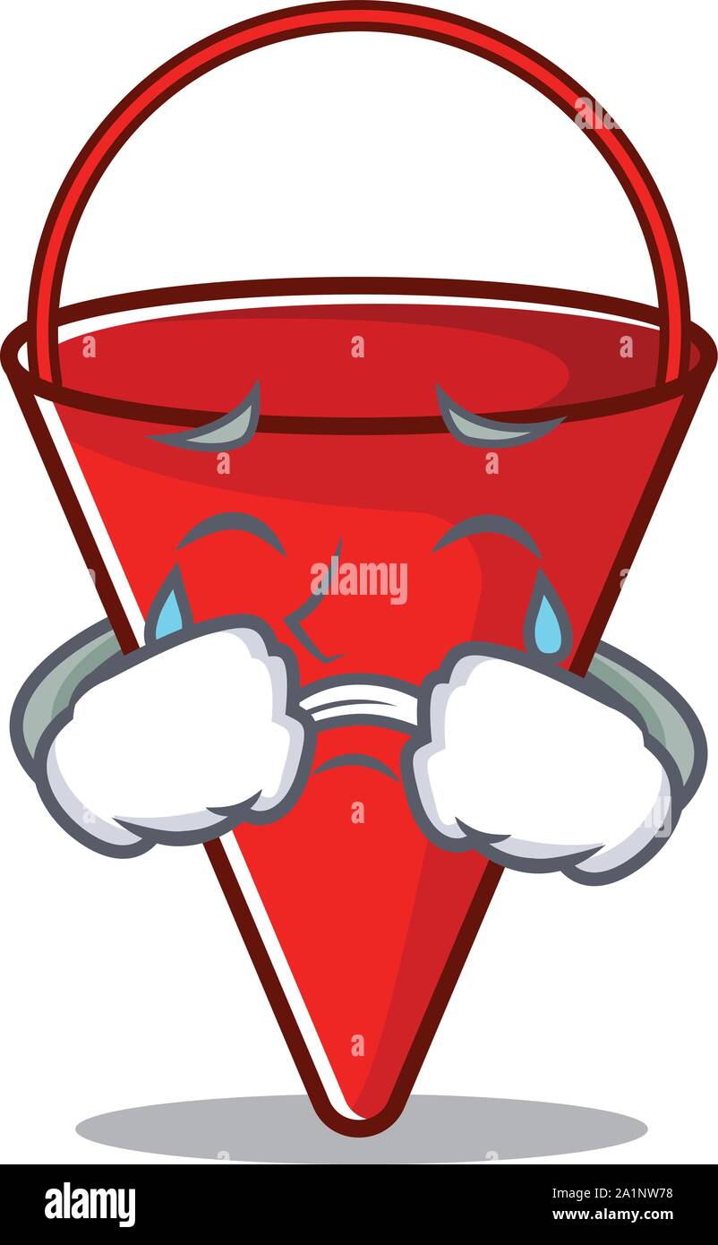 Crying fire bucket cartoon in the yard Stock Vector Image & Art - Alamy