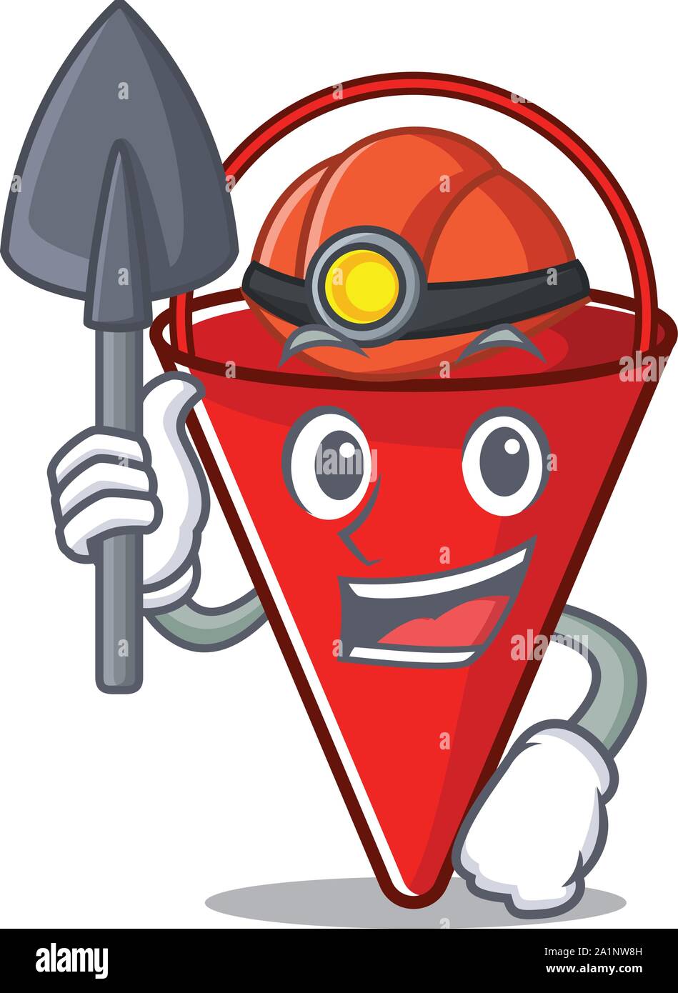 Miner fire bucket cartoon in the yard Stock Vector Image & Art - Alamy