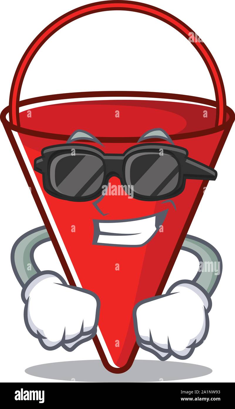 Super cool fire bucket isolated with the cartoon Stock Vector Image ...