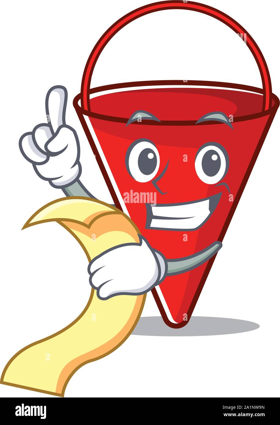 With menu fire bucket cartoon in the yard Stock Vector Image & Art - Alamy