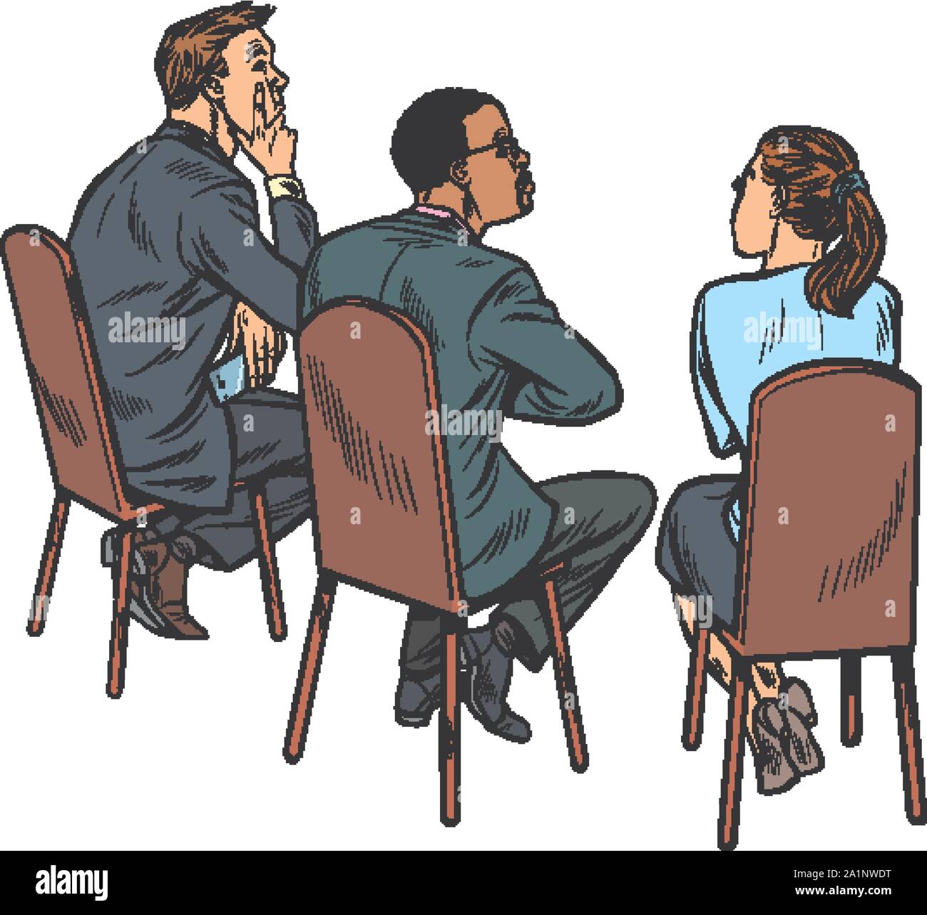 people at a business meeting. businessman and businesswoman. multi ...