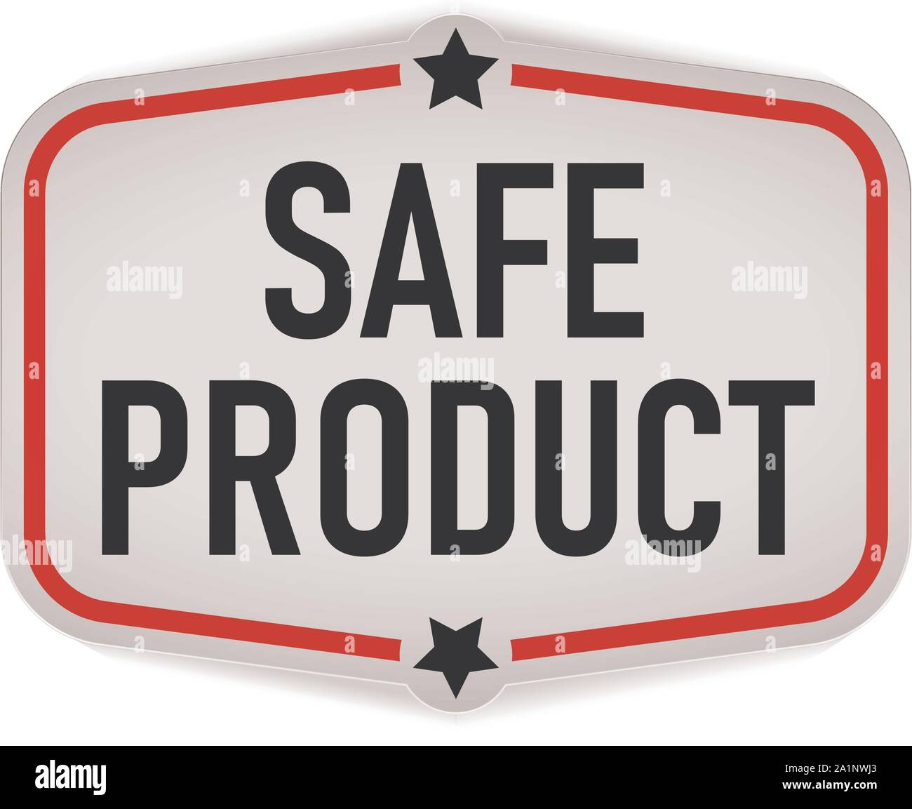 SAFE PRODUCT Oval sticker paper label vector o a white background Stock ...