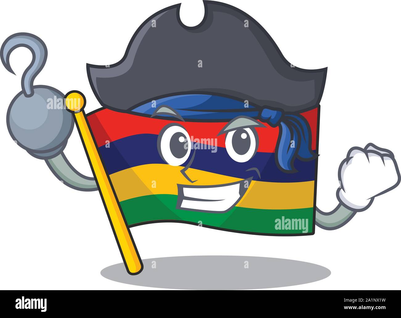 Pirate flag mauritius character isolated the cartoon Stock Vector Image ...