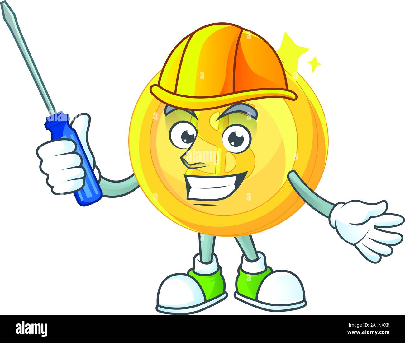 Automotive gold coin cartoon character mascot style Stock Vector Image ...