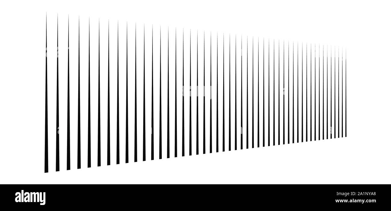 Vertical lines in columns. Perspective parallel stripes. 3d lines ...