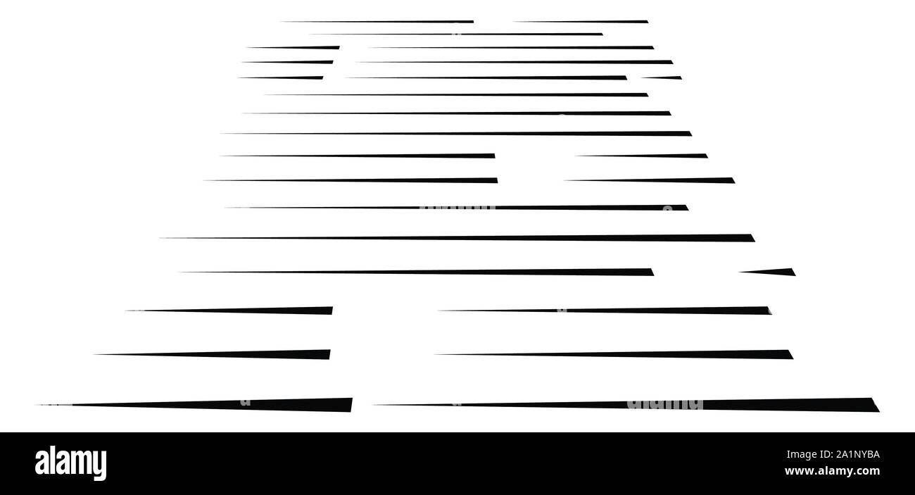 irregular lines in 3d perspective. segments stripes, streaks, strips ...