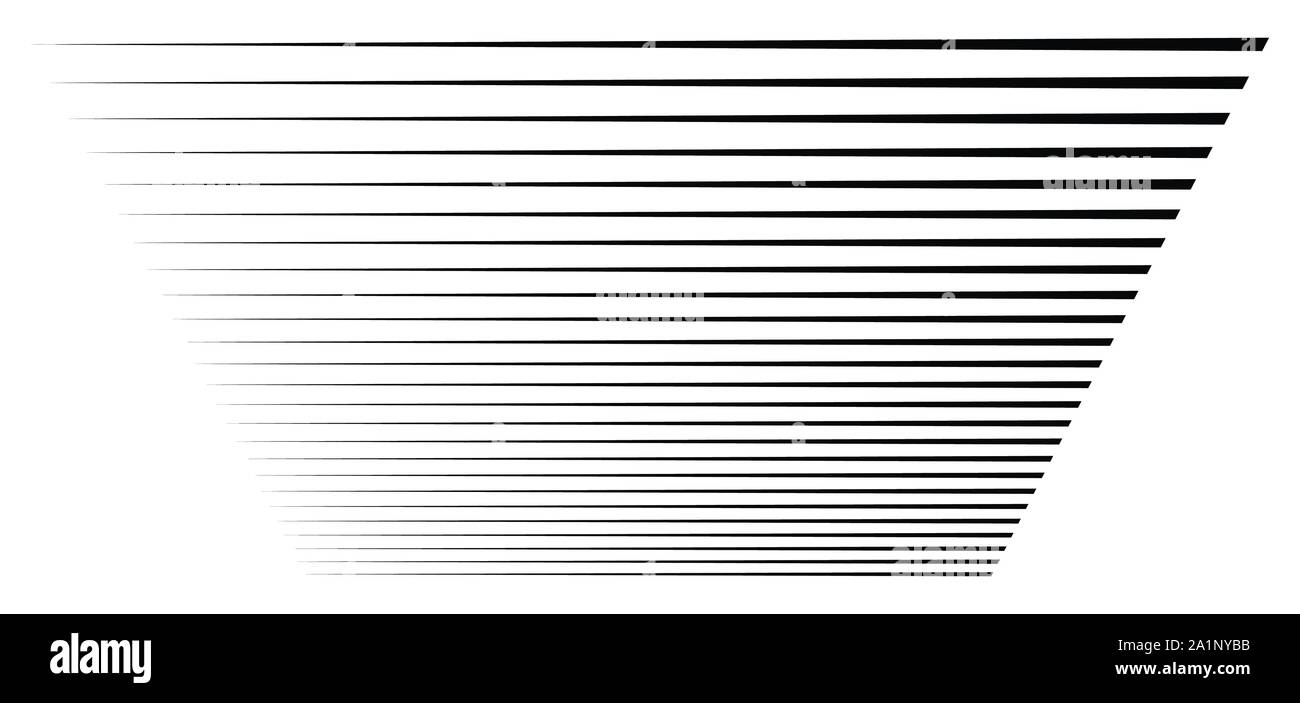Horizontal, straight parallel lines in perspective. 3d lines, stripes ...