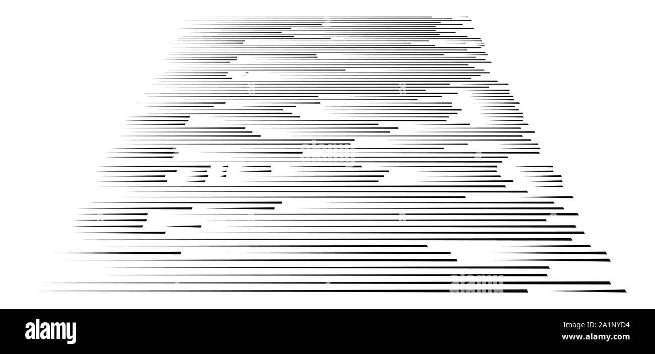 irregular lines in 3d perspective. segments stripes, streaks, strips ...