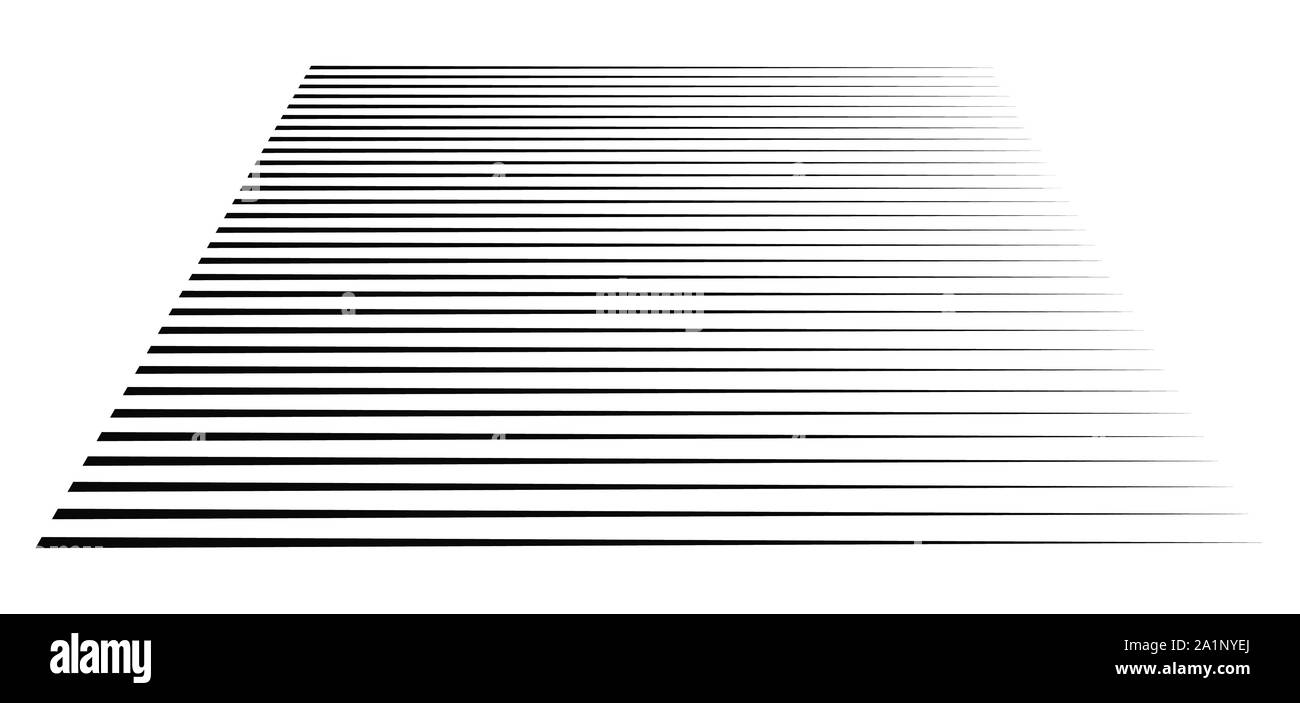 Horizontal, straight parallel lines in perspective. 3d lines, stripes ...