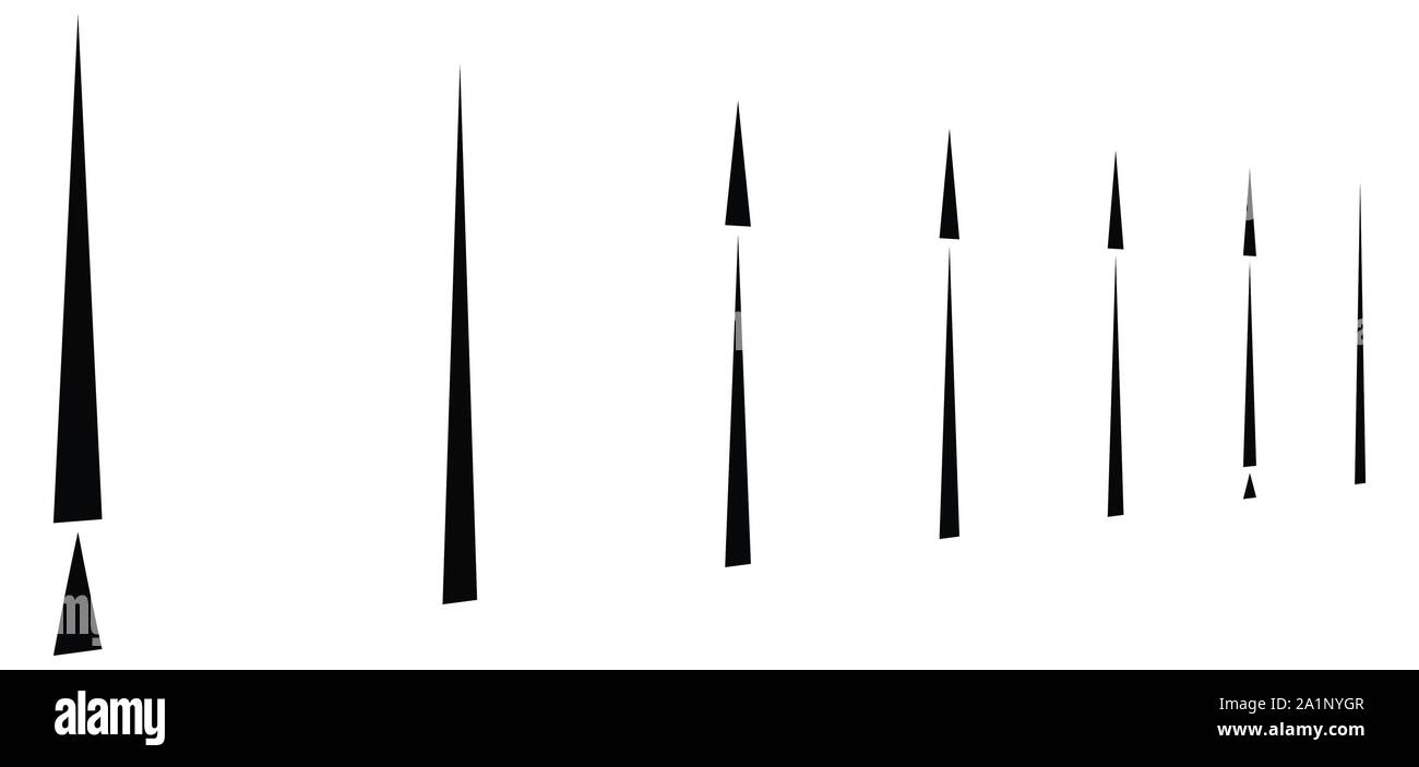 irregular (dashed, segmented) vertical lines in a row. 3d stripes in ...