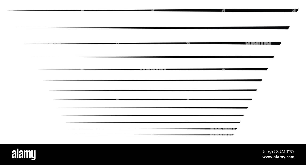 Perspective 3d lines. Stripes vanish, diminish into horizon. Simple ...
