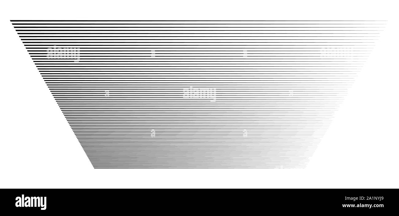 Perspective 3d lines. Stripes vanish, diminish into horizon. Simple ...