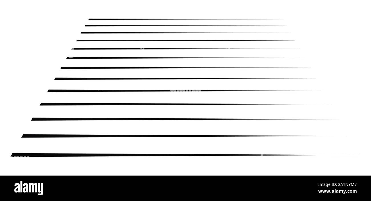 Perspective 3d lines. Stripes vanish, diminish into horizon. Simple ...