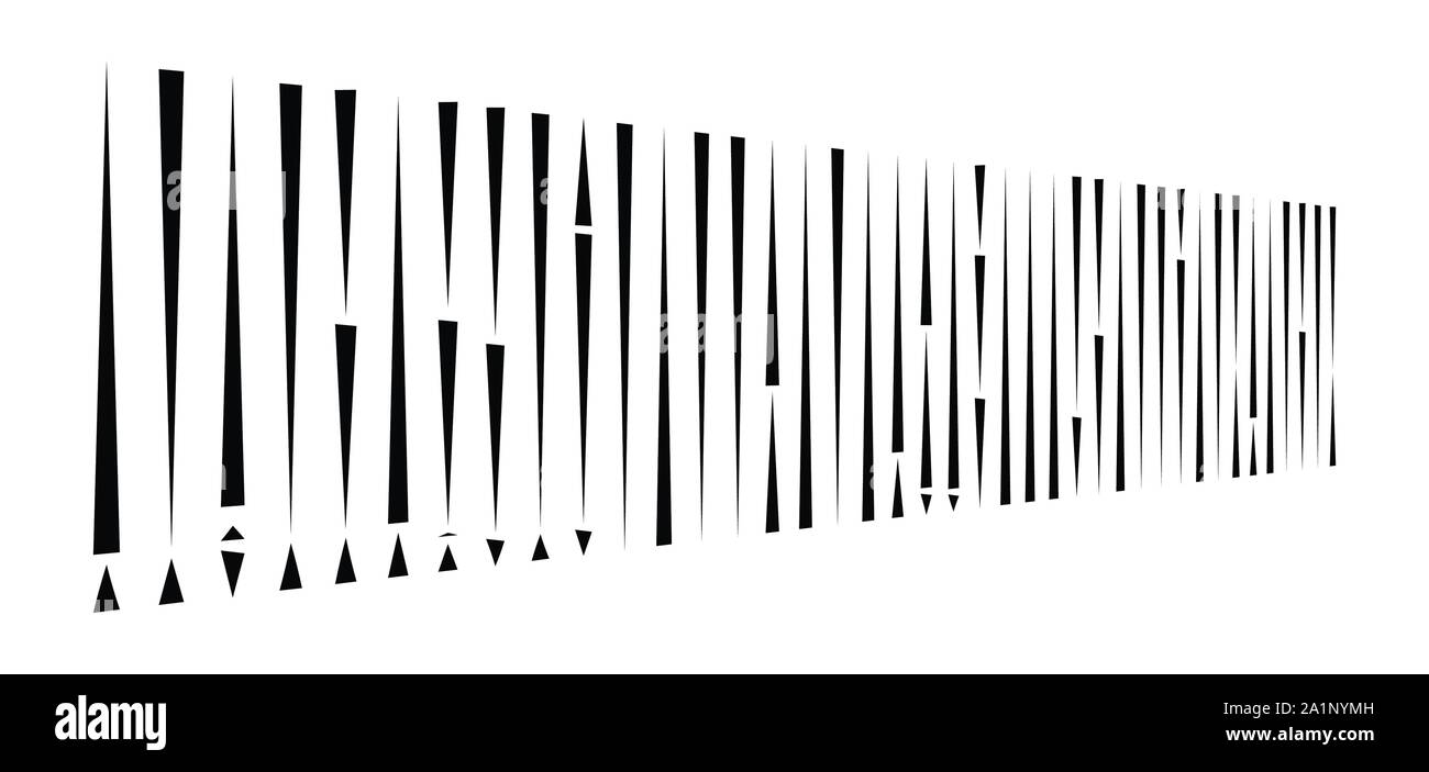 irregular (dashed, segmented) vertical lines in a row. 3d stripes in ...