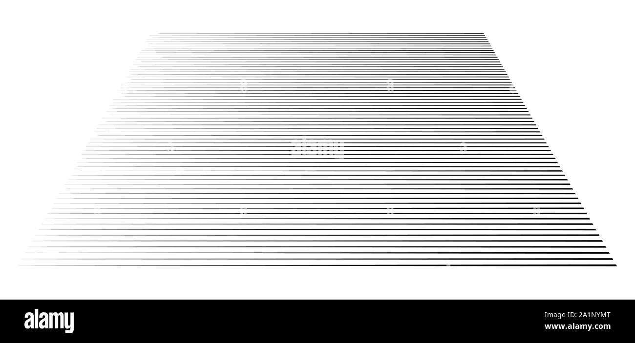 Perspective 3d lines. Stripes vanish, diminish into horizon. Simple ...