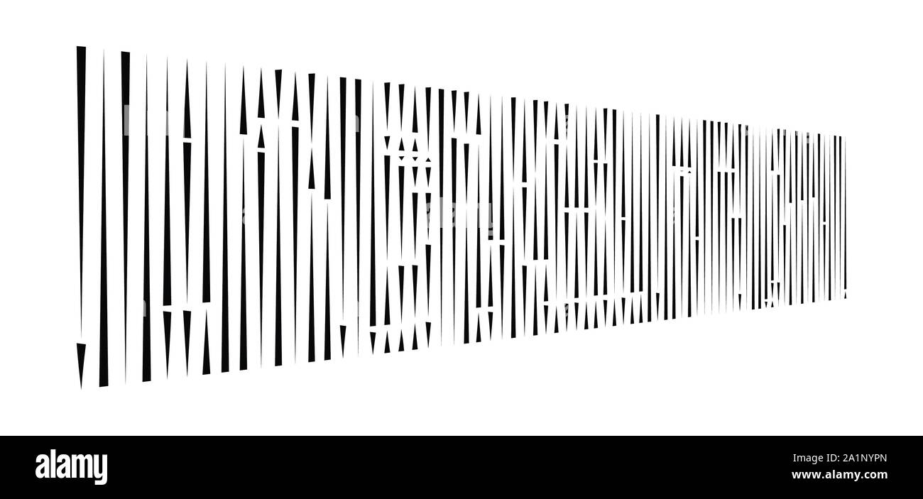 irregular (dashed, segmented) vertical lines in a row. 3d stripes in ...