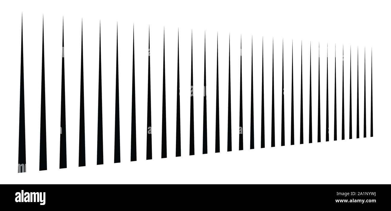 Vertical lines in columns. Perspective parallel stripes. 3d lines ...