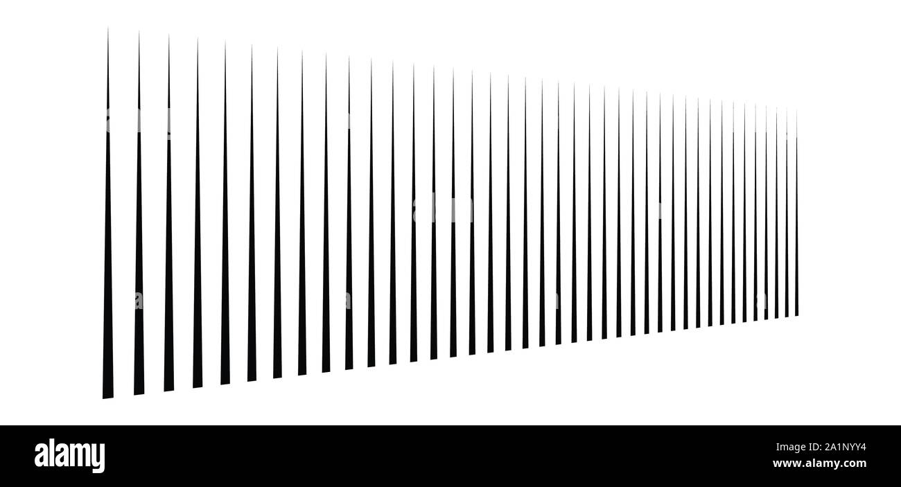 Vertical lines in columns. Perspective parallel stripes. 3d lines ...