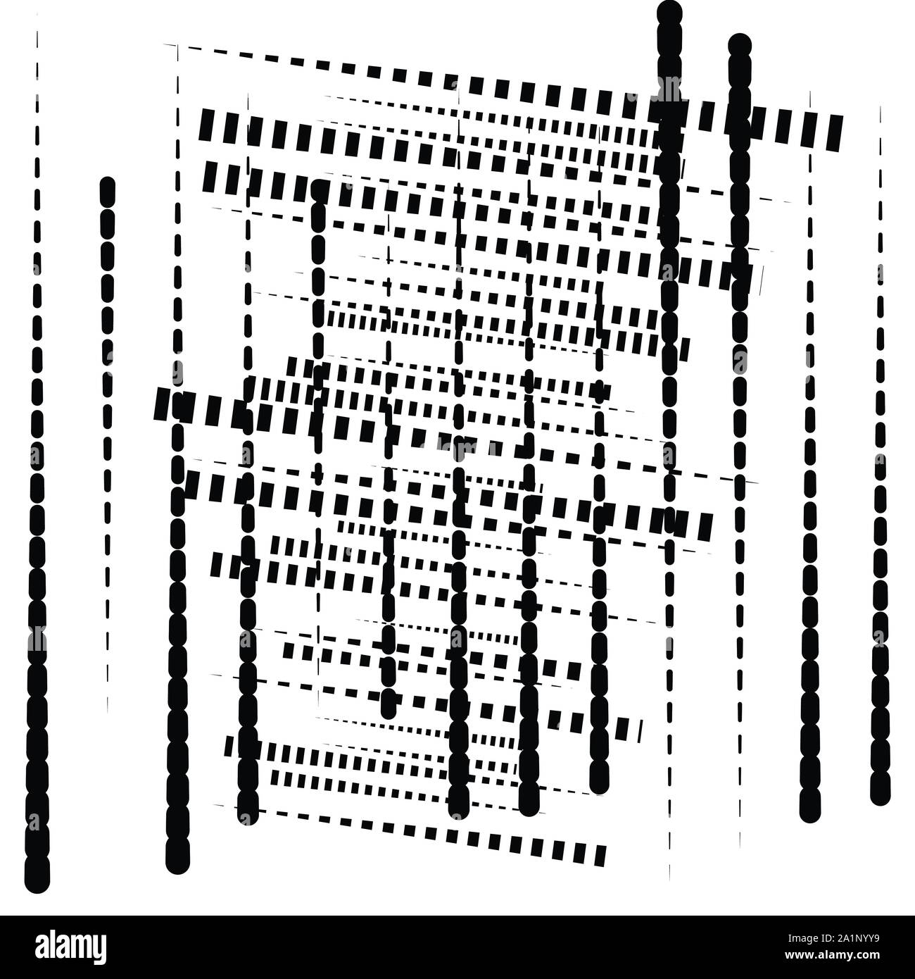 abstract grid, mesh of random scatter chunks, pieces. geometric abstract illustration. geometric ...