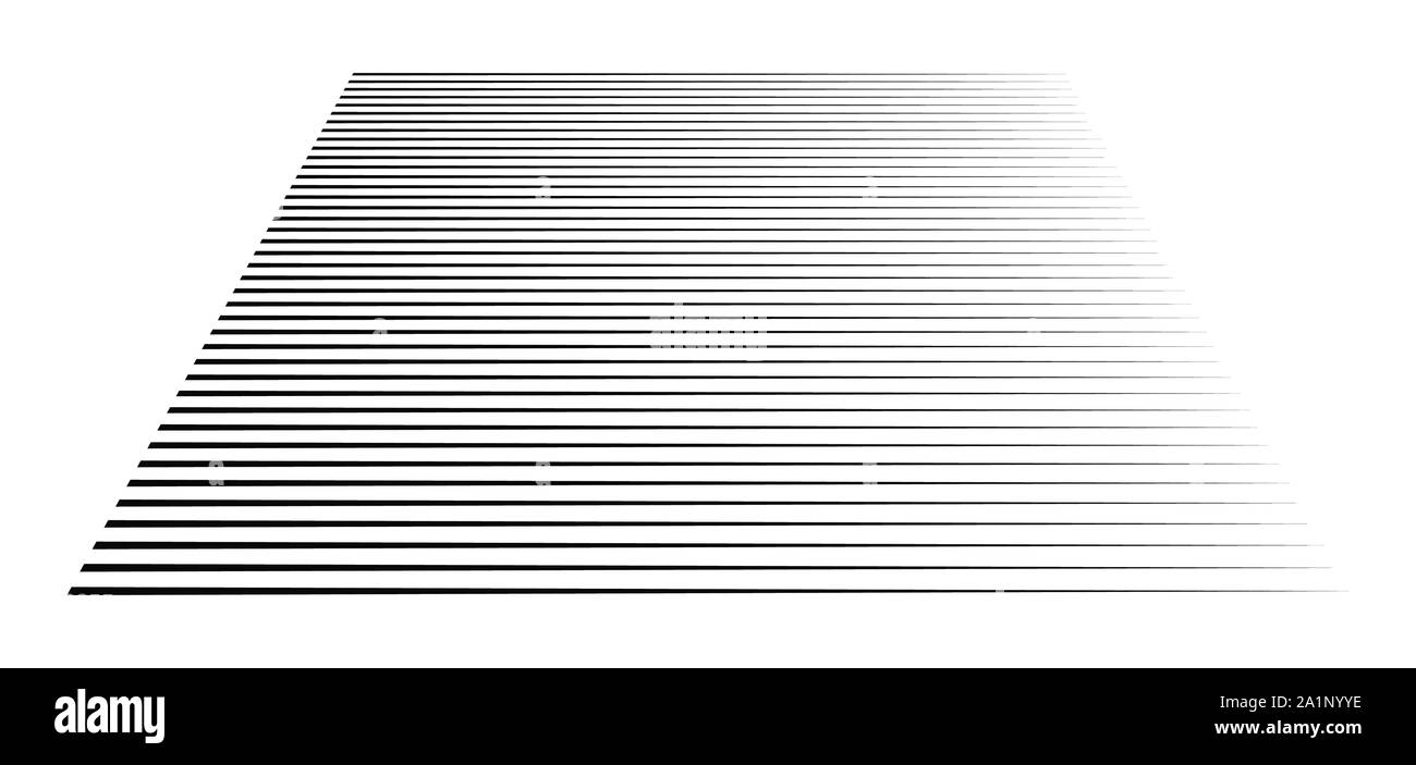 Perspective 3d lines. Stripes vanish, diminish into horizon. Simple ...