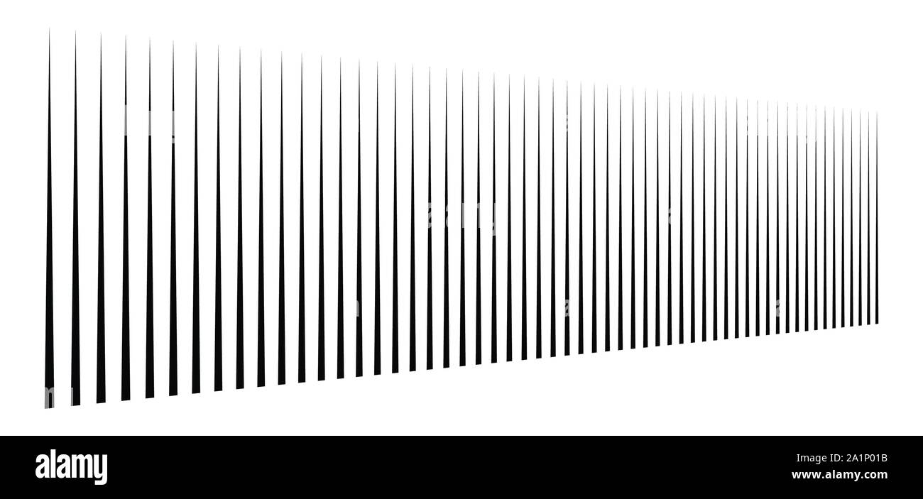 Vertical lines in columns. Perspective parallel stripes. 3d lines ...