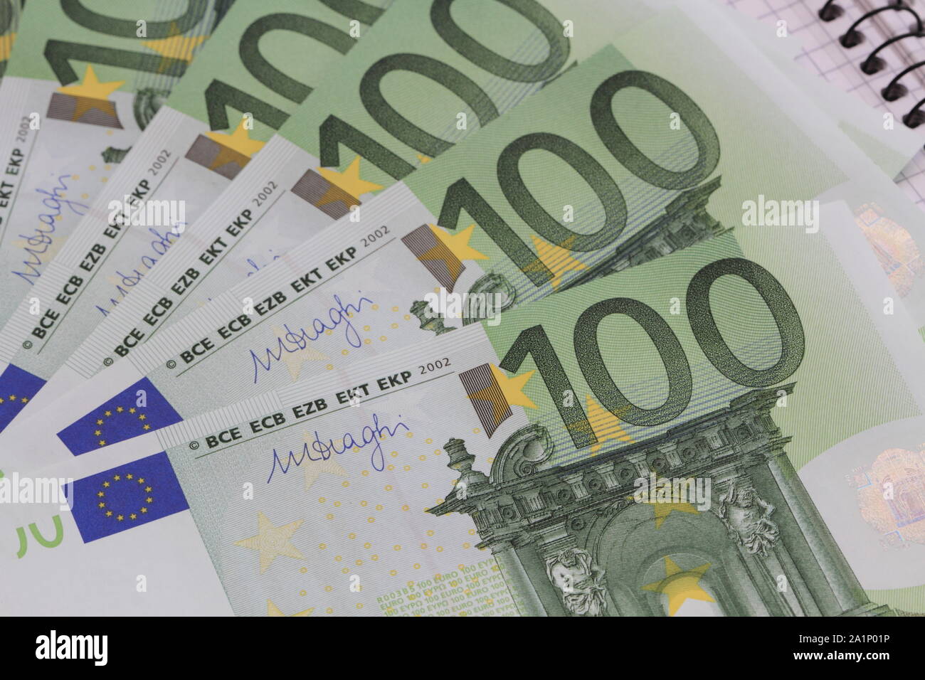 Banknotes on a table Stock Photo - Alamy