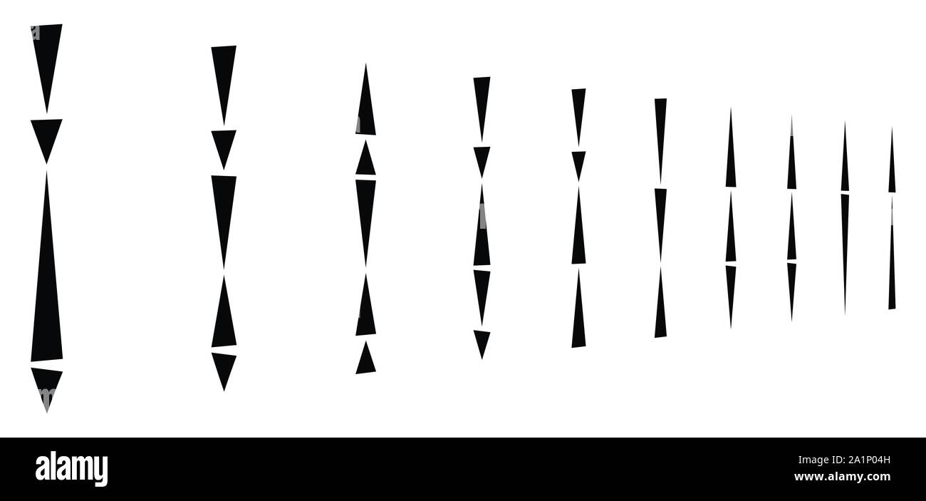 irregular (dashed, segmented) vertical lines in a row. 3d stripes in ...