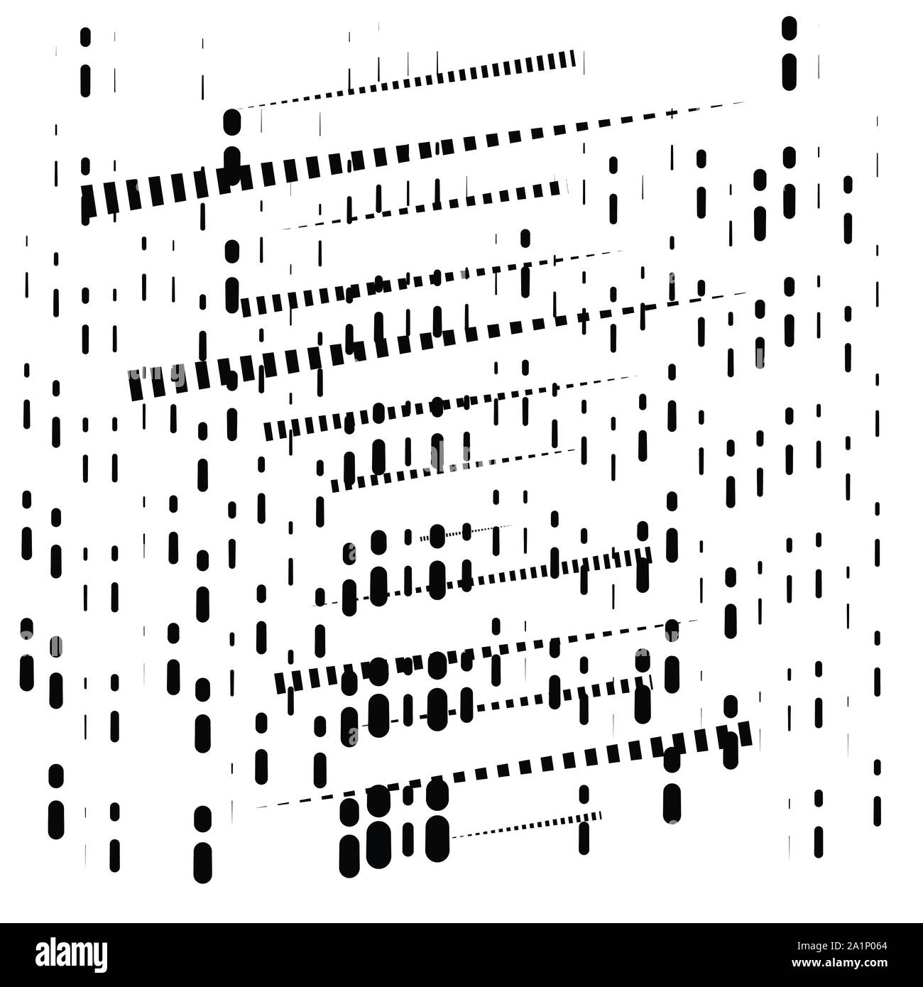 abstract grid, mesh of random scatter chunks, pieces. geometric abstract illustration. geometric ...