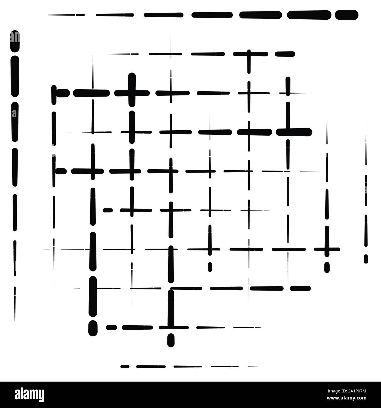 abstract grid, mesh of random scatter chunks, pieces. geometric abstract illustration. geometric ...