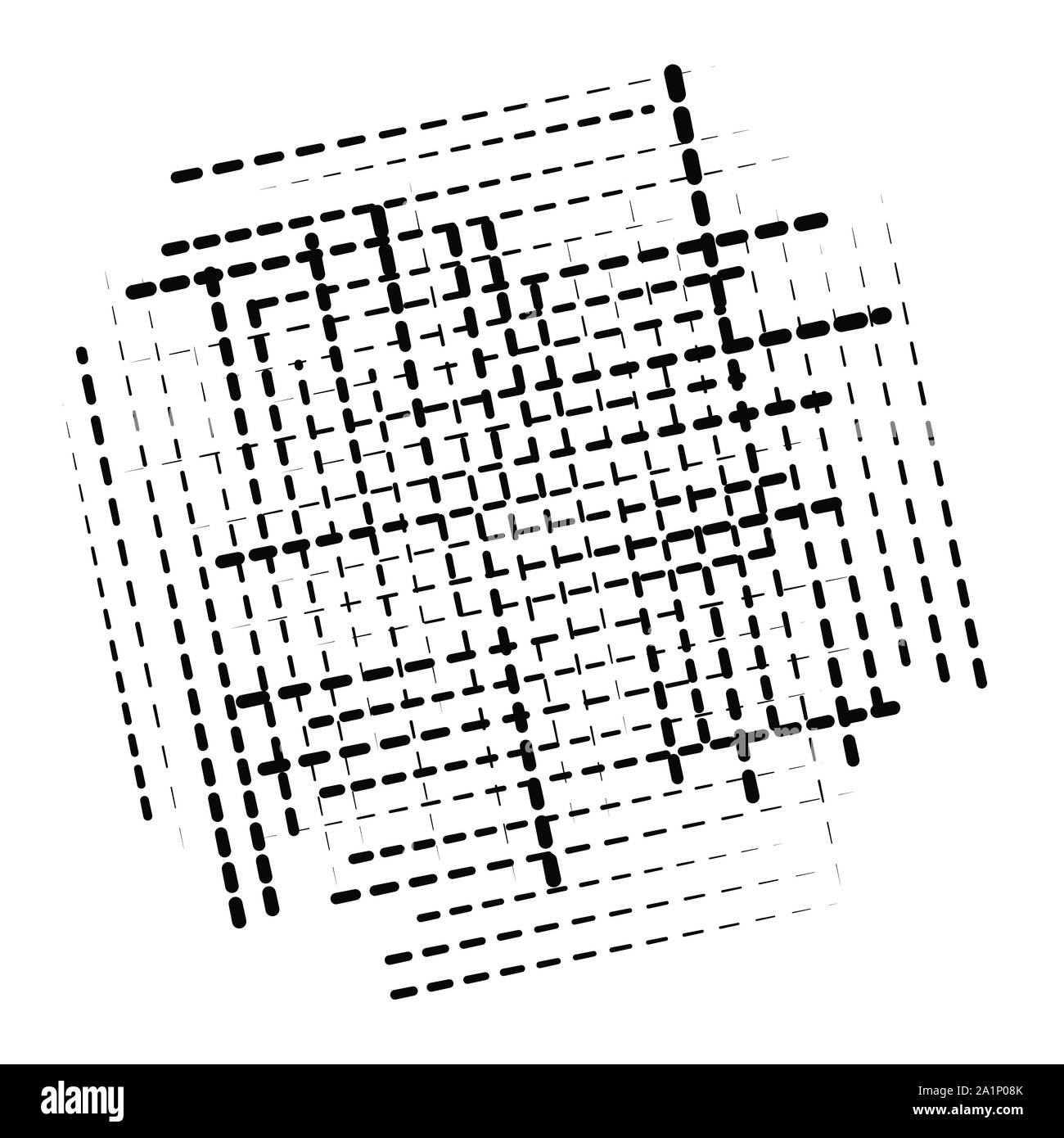 abstract grid, mesh of random scatter chunks, pieces. geometric abstract illustration. geometric ...