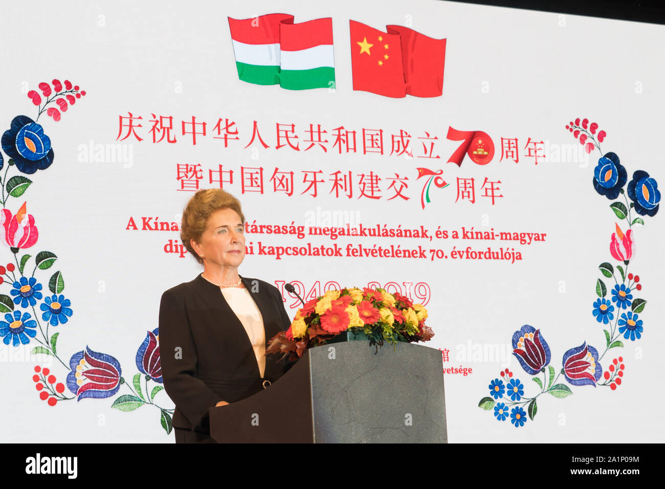 Budapest, Hungary. 27th Sep, 2019. Marta Matrai, first officer of the ...