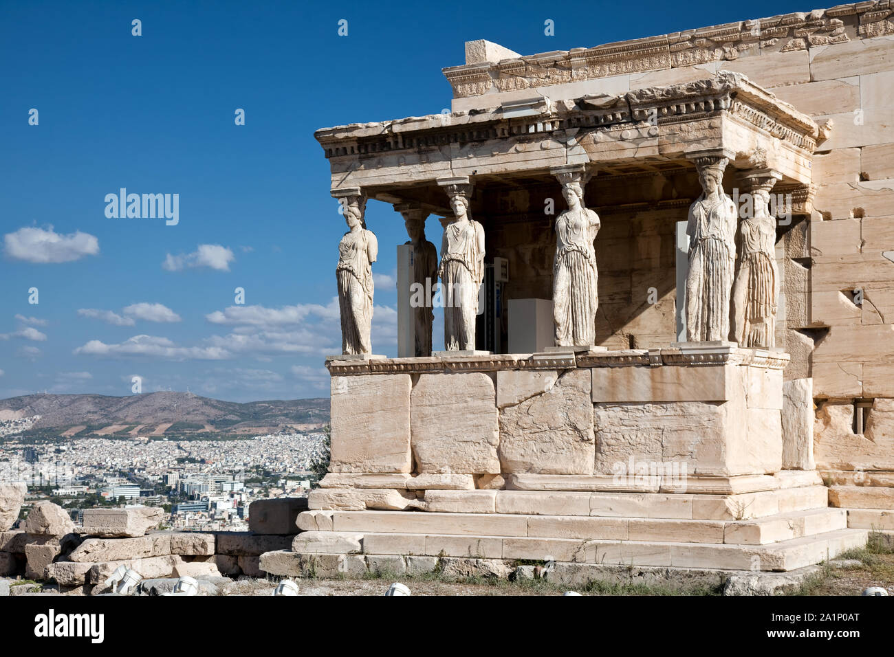 The Doric temple Parthenon at Acropolis hill, Athens Greece Stock Photo ...
