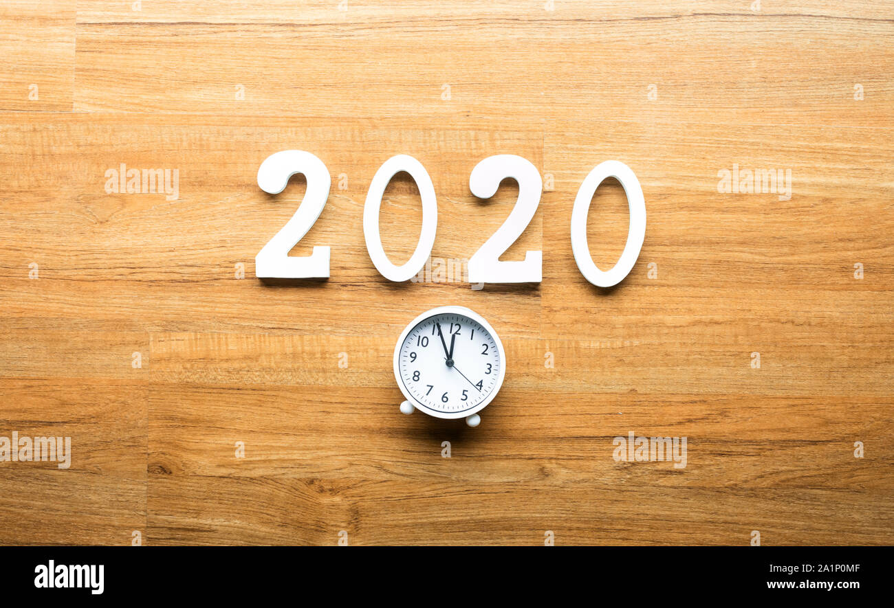 Celebration and countdown of new year 2020 concepts with text number ...