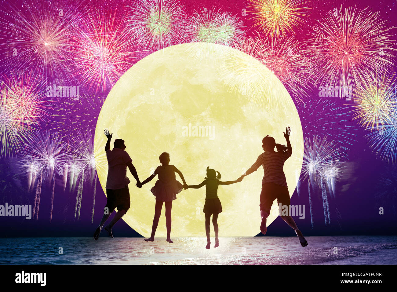 Family on the moon hi-res stock photography and images - Alamy