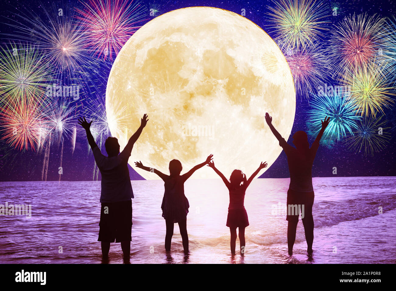 Family on the moon hi-res stock photography and images - Alamy