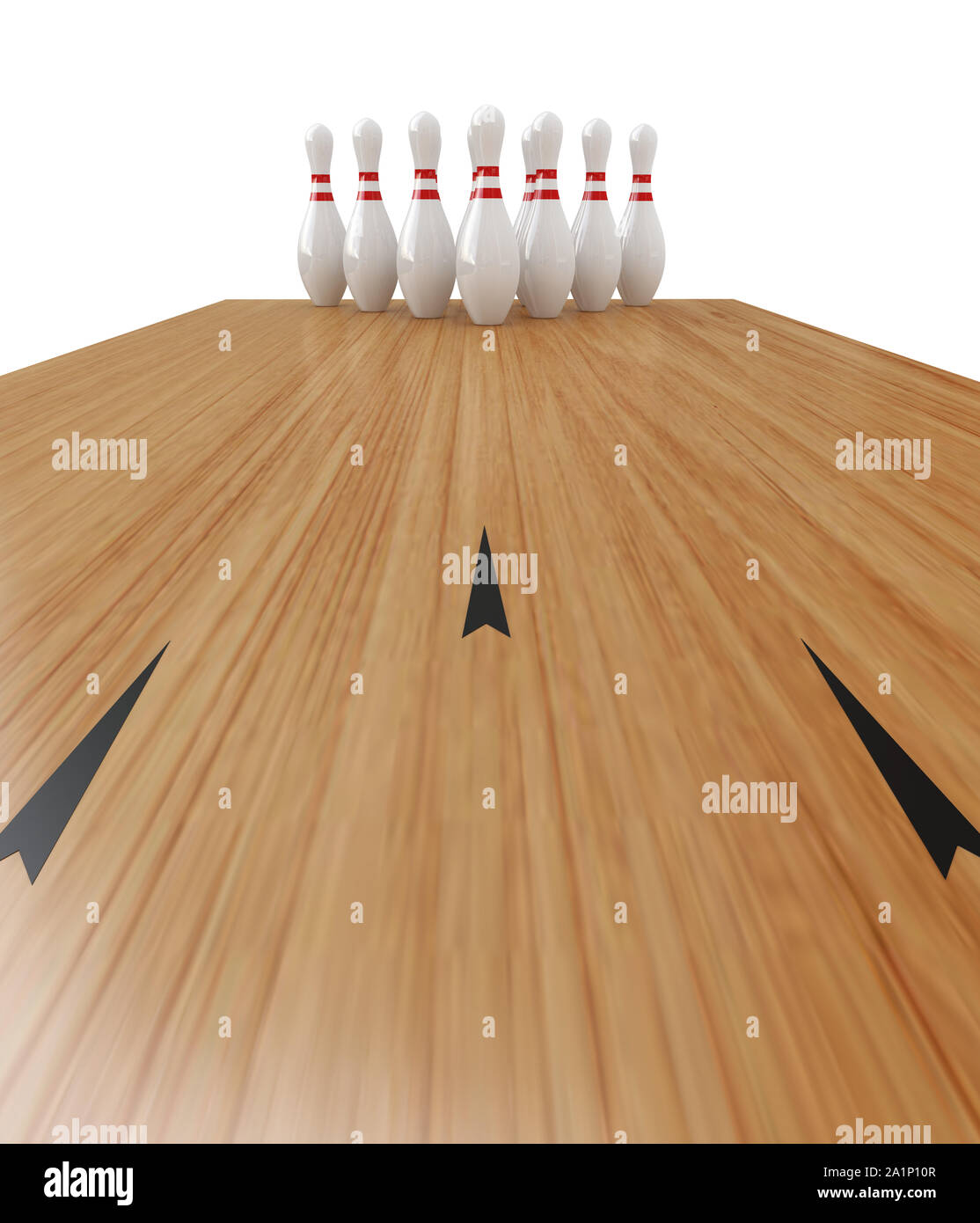 Ten Pin Bowling on white background, Clipping path included Stock Photo ...