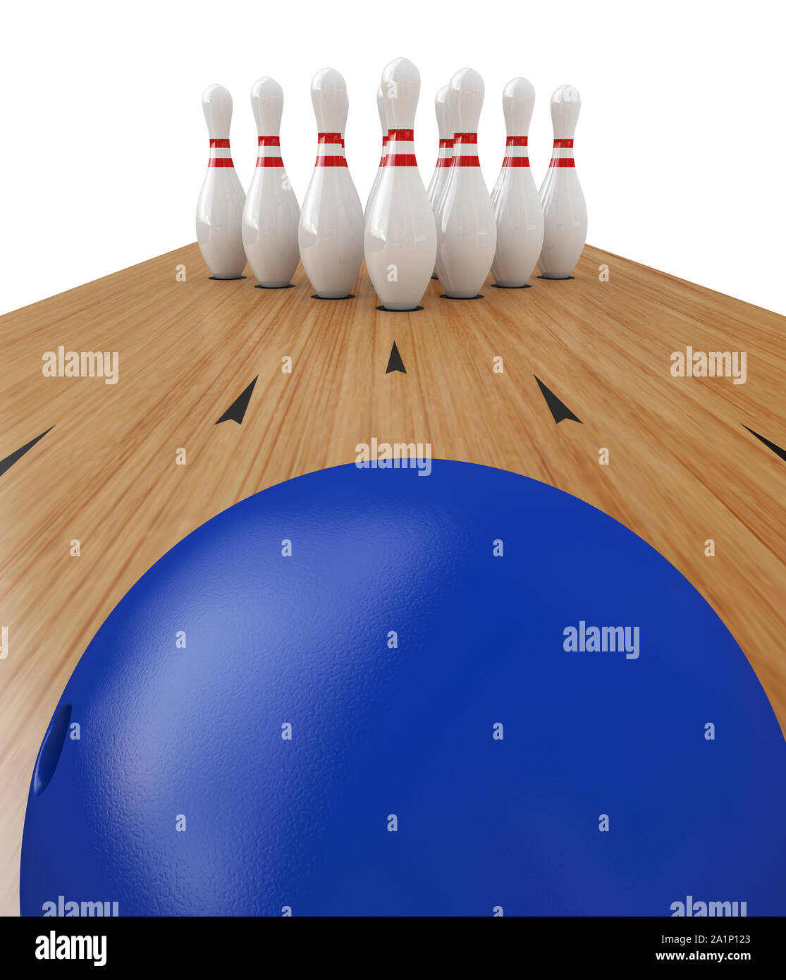 Ten Pin Bowling on white background, Clipping path included Stock Photo ...