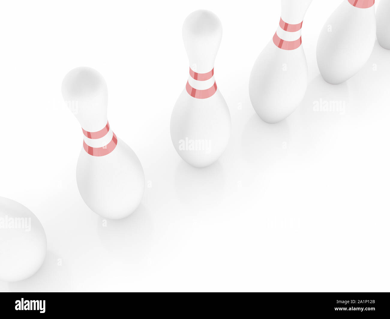 Bowling alley on white background Stock Photo - Alamy