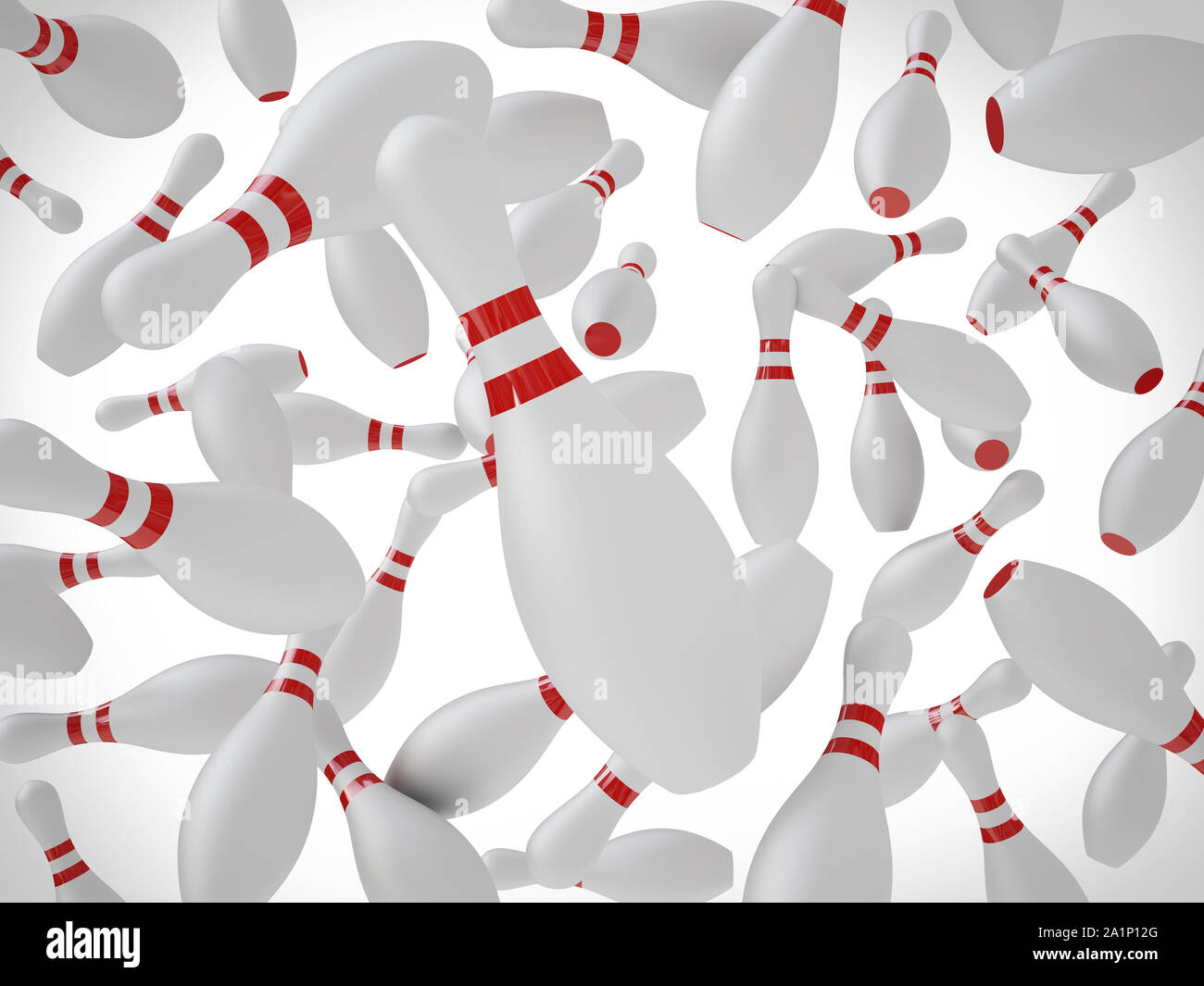 Bowling pin flying in the air, Clipping path included Stock Photo - Alamy