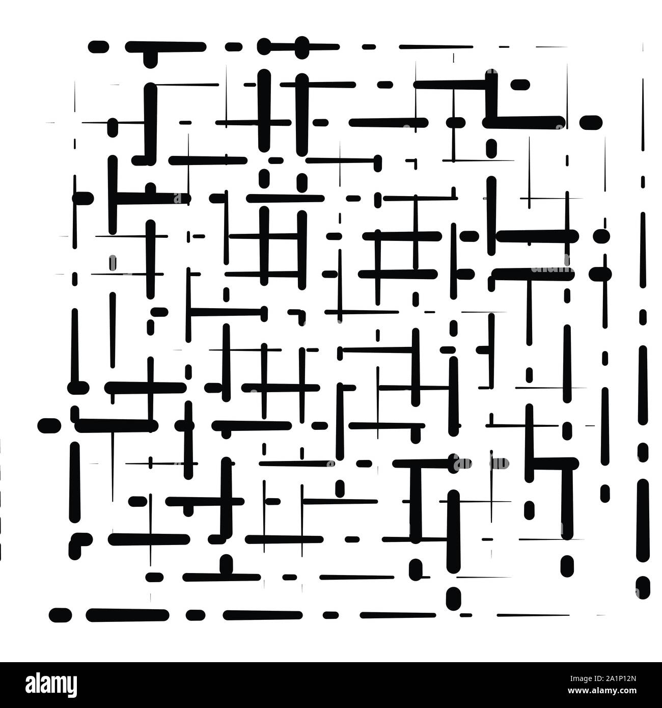 abstract grid, mesh of random scatter chunks, pieces. geometric ...