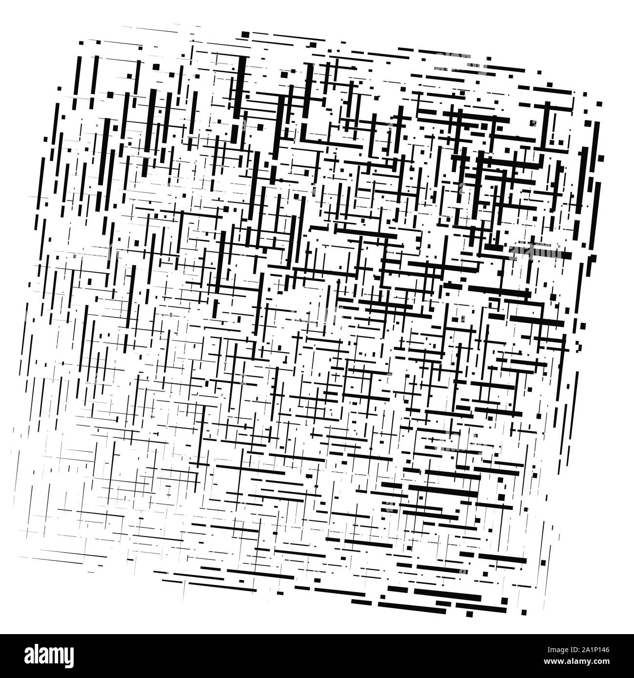 abstract grid, mesh of random scatter chunks, pieces. geometric abstract illustration. geometric ...