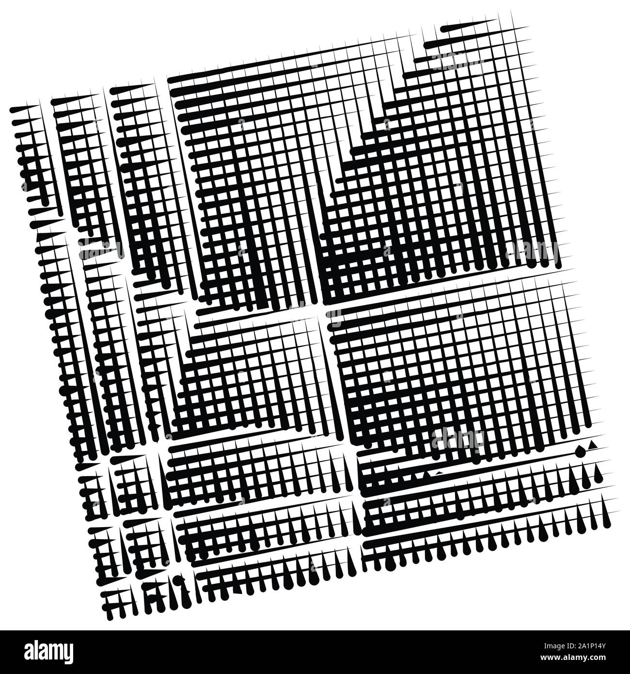 grid, mesh abstract geometric pattern. segmented intersect lines. crossing dynamic stripes ...
