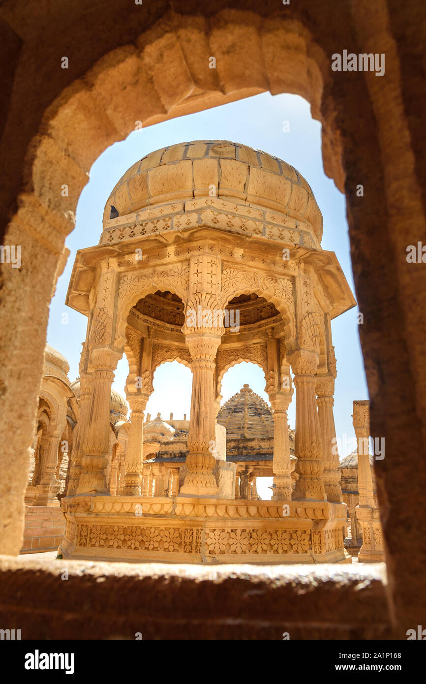 Bada Bagh ancient cenotaphs complex. Jaisalmer. Rajasthan India Stock ...