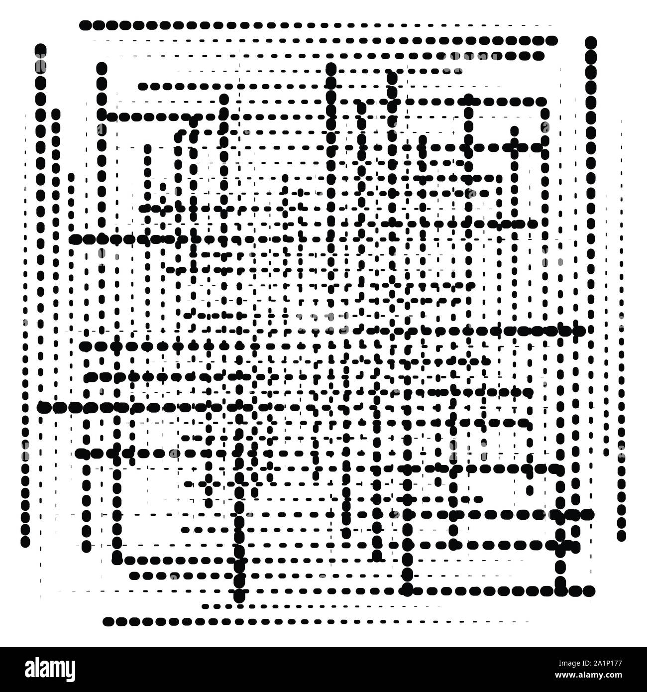 abstract grid, mesh of random scatter chunks, pieces. geometric abstract illustration. geometric ...