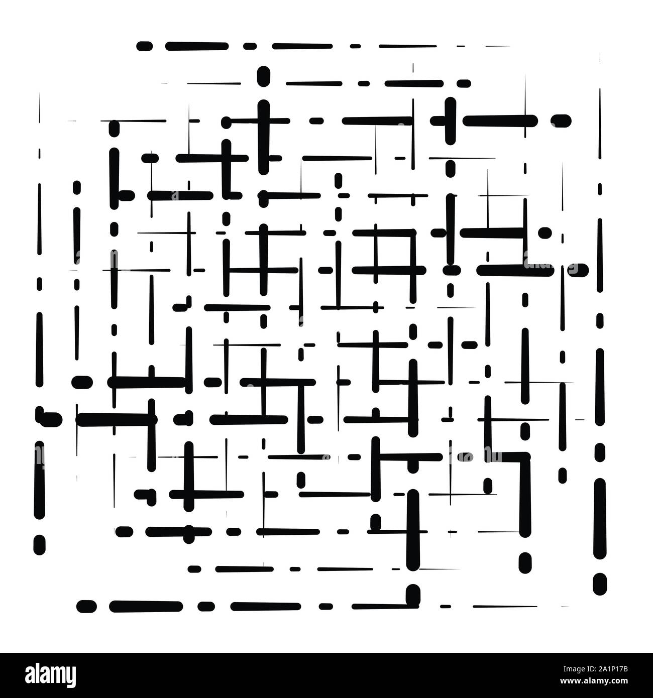 abstract grid, mesh of random scatter chunks, pieces. geometric abstract illustration. geometric ...