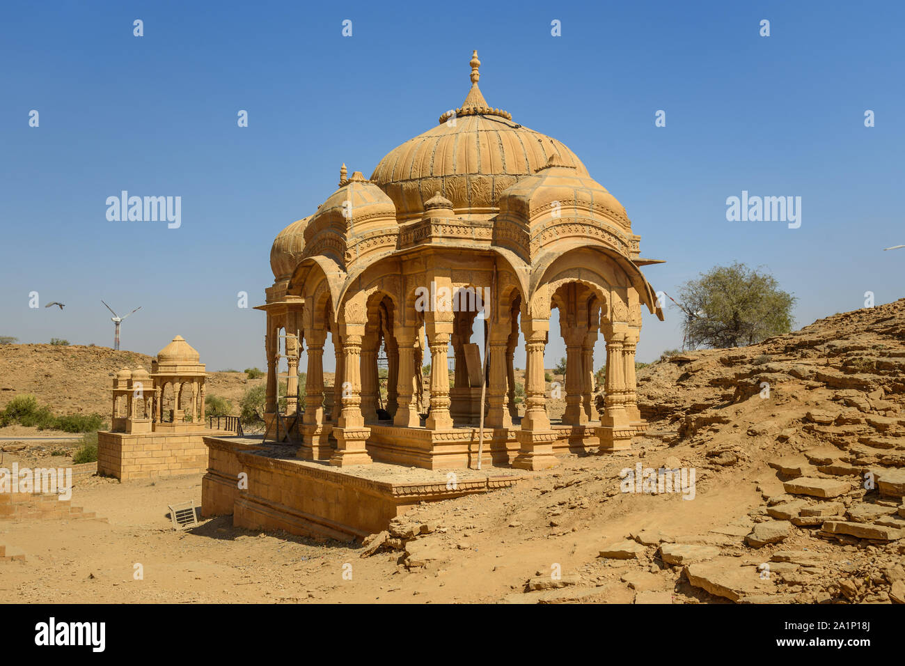 Bada Bagh ancient cenotaphs complex. Jaisalmer. Rajasthan India Stock ...