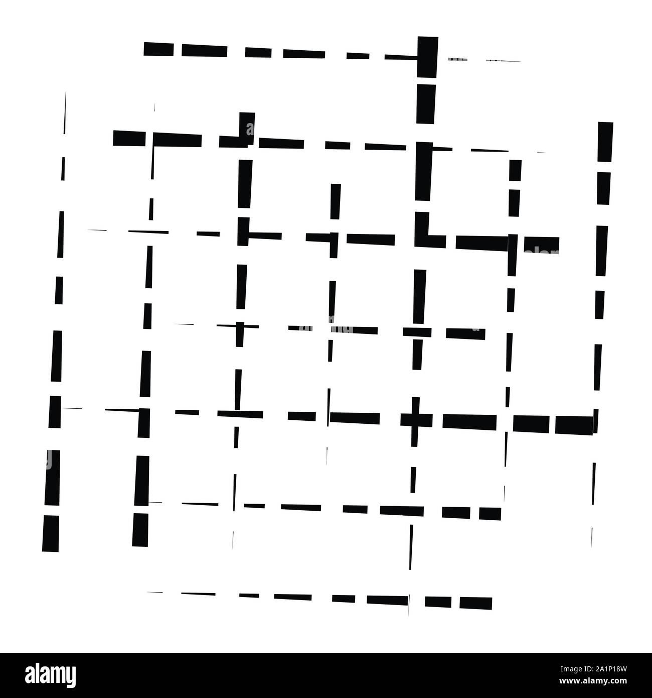 abstract grid, mesh of random scatter chunks, pieces. geometric abstract illustration. geometric ...