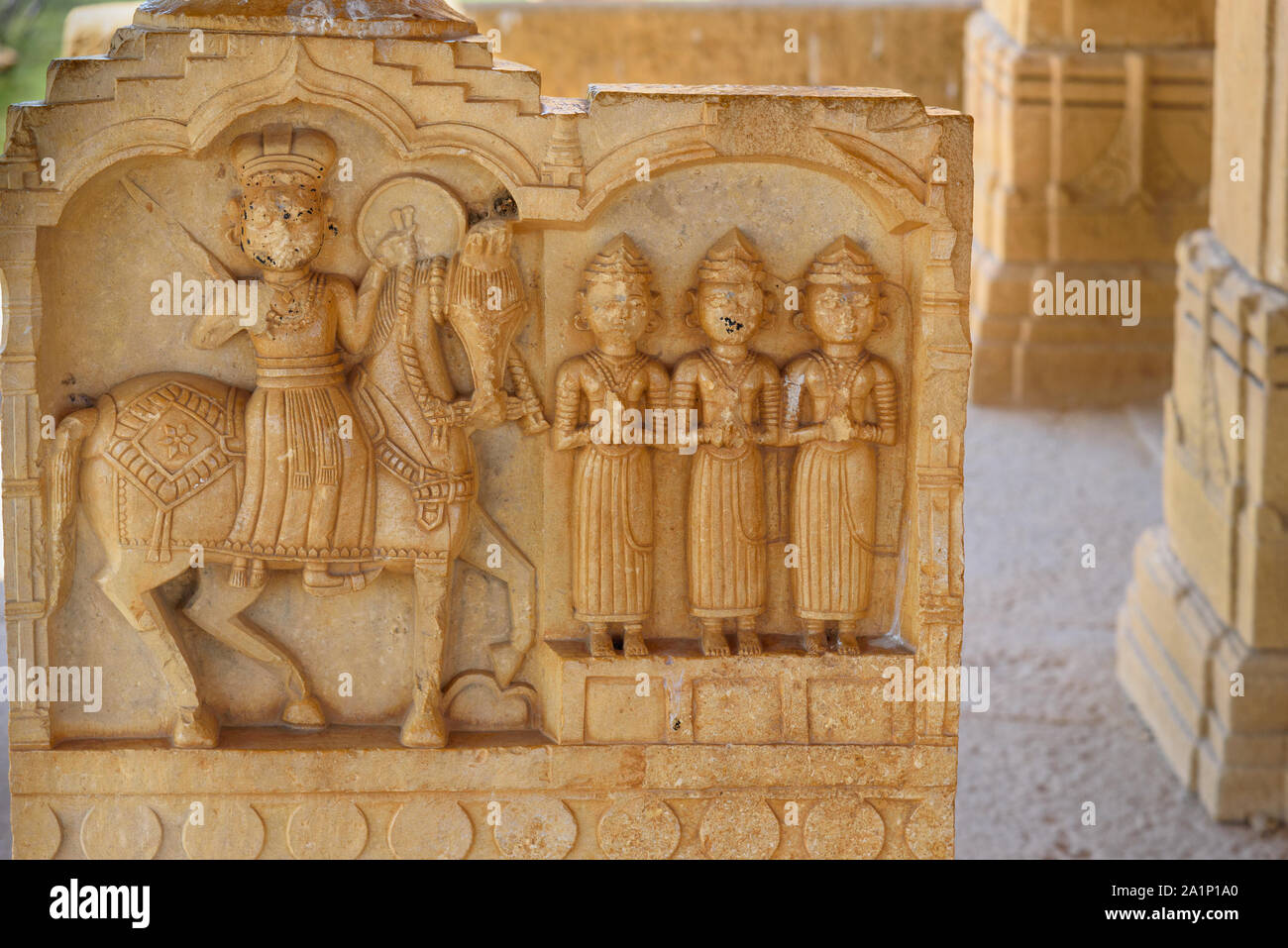 Bada Bagh ancient cenotaphs complex. Jaisalmer. Rajasthan India Stock ...