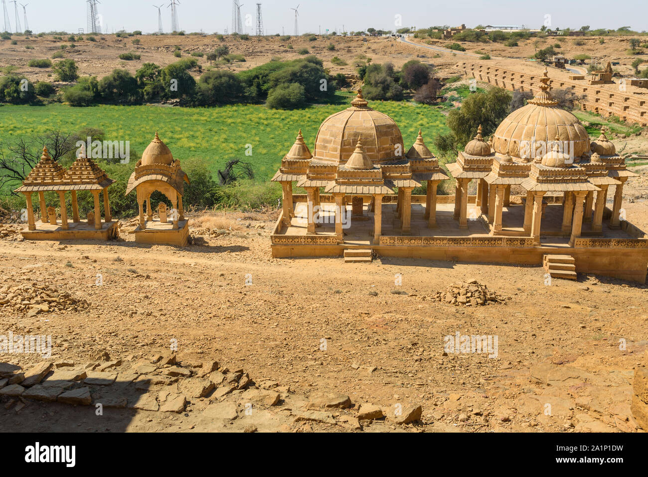 Bada Bagh ancient cenotaphs complex. Jaisalmer. Rajasthan India Stock ...